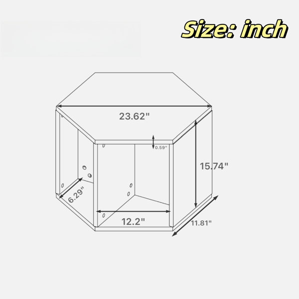 Latitude Run® Sprowston 2-piece Coffee Table Hexagonal Design with Storage Space | Wayfair